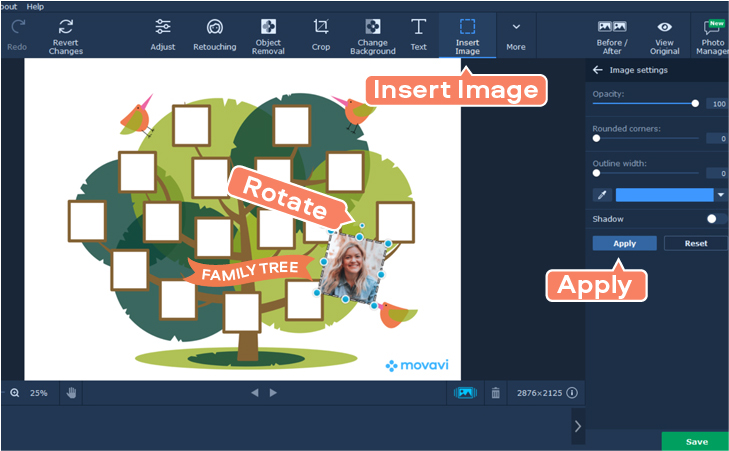 How to Make a Family Tree in photo editor