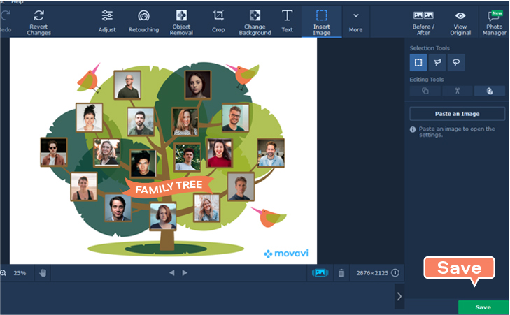 How to Make a Family Tree in photo editor
